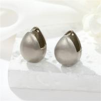 China Korean Style Fashion Design Brushed Effect Hoop Earrings High Quality Gold Silver Plating for Women for sale