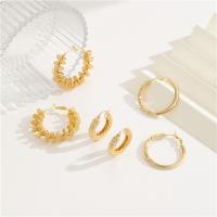 China High Quality Brass 14K Gold Plated Hoop Earrings for Women for sale