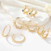 China Wholesale 14K Gold Plated Earrings Large Hoop Fashion Earrings Hypoallergenicity Women's Ear Stud DIY Earring Accessories for sale
