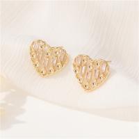 China Wholesale Jewelry DIY Earring Accessories Heart-shaped Braided Earrings Round Hollow Zircon Paste Pearl  Earring for sale