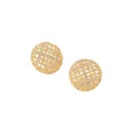 China Wholesale Jewelry DIY Earring Accessories Heart-shaped Braided Earrings Round Hollow Zircon Paste Pearl  Earring for sale
