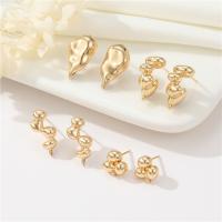 China New 925 Silver Needle Earrings Accessories Irregular Earrings Gold-Plated Earrings Studs DIY With Hanging Ear Pin for sale