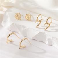 China Wholesale Gold Plated Earrings With Hoop Leaf Earrings Glossy  925 Silver Needle Diy Earring Accessories for sale