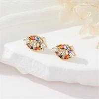 China Multi Colors Inlaid Zircon CD Hoop Earring for Women S925 Silver Needle  Highend Fivepointed Star Eyes Zircon Earrings for sale