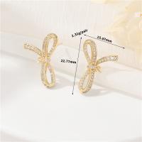China Hot Selling Earrings Accessories 14K Gold Bow Earrings for Women Cute Heart Shaped Straps Earings DIY Jewelry Findings for sale