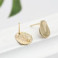China Wholesale Diy Earring Accessories Fashion Hypoallergenic 925 Silver Needle Disc Earrings Glossy Women's Earrings for sale