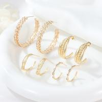 China Hot Selling Fashion Gold Plated 925 Silver Needle Hypoallergenic Earrings Zircon Earrings Braided Teng Rattan Earrings for Women for sale