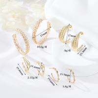China Hot Selling Fashion Gold Plated 925 Silver Needle Hypoallergenic Earrings Zircon Earrings Braided Teng Rattan Earrings for Women for sale