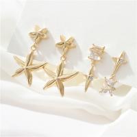 China Fashion 14K Gold Plated Ocean Style Special Starfish Design Jewelry Earrings for Women Party Gift Studs Earring for sale