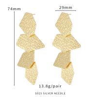 China New Hot Selling Luxury 14K Gold Plated Jewelry Dangle Design Geometric 925 Silver Needle Stud Earrings for Women Girls for sale