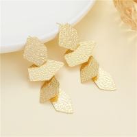 China New Hot Selling Luxury 14K Gold Plated Jewelry Dangle Design Geometric 925 Silver Needle Stud Earrings for Women Girls for sale