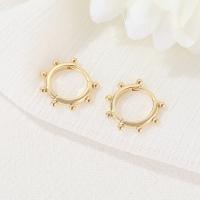 China New Design Fashion Minimalist Jewelry 14K Gold Plated Bead Hoop Earrings for sale
