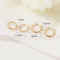 China New Design Fashion Minimalist Jewelry 14K Gold Plated Bead Hoop Earrings for sale
