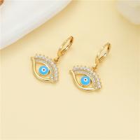 China 14K Gold Enamel Evil Eye Vintage Pearl Sun Moon Micropaved Zircon Statement Huggie Hoop Earrings Jewelry for sale