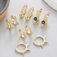 China Wholesale 14k Gold Plated Willow Nail Ear Buckle Zircon Earrings Simple Light Luxury Niche Design Bow Jewelry Hoop Earring for sale