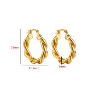 China Unique Design 14K Gold Plated Big Twisted Round Shape Hoop Earrings for sale