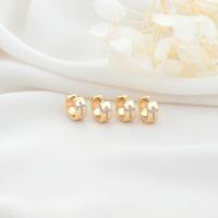 China Wholesale Fashion 14K Gold Plated Jewelry Hoop Earrings With Round Zircon Cross and Heart Patterns Huggie Earring for sale