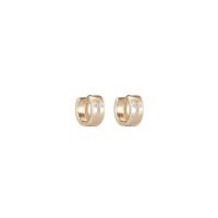 China Wholesale Fashion 14K Gold Plated Jewelry Hoop Earrings With Round Zircon Cross and Heart Patterns Huggie Earring for sale