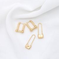 China Factory Wholesale 14K Gold Plated Brass Hoop Huggie Earrings Fashion Women's Jewelry Earring for sale