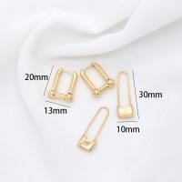 China Factory Wholesale 14K Gold Plated Brass Hoop Huggie Earrings Fashion Women's Jewelry Earring for sale