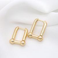 China Factory Wholesale 14K Gold Plated Brass Hoop Huggie Earrings Fashion Women's Jewelry Earring for sale