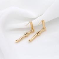 China Factory Wholesale 14K Gold Plated Brass Hoop Huggie Earrings Fashion Women's Jewelry Earring for sale