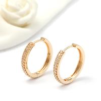 China Factory Wholesale Fashion Female Round Multi Sizes Large Circle Earrings Inlaid With Zircon Hoop Earring for sale