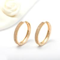China Factory Wholesale Fashion Female Round Multi Sizes Large Circle Earrings Inlaid With Zircon Hoop Earring for sale