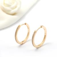 China Factory Wholesale Fashion Female Round Multi Sizes Large Circle Earrings Inlaid With Zircon Hoop Earring for sale