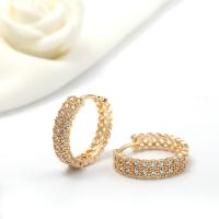 China Factory Wholesale Fashion Female Round Multi Sizes Large Circle Earrings Inlaid With Zircon Hoop Earring for sale