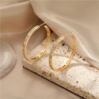 China 14K Gold-Plated Earring Zircon Large Hoop Earrings 925 Silver Needle Five-Pointed Star Twist Earrings for Women for sale