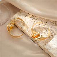 China Fashion Water Waves Gold-Plated Earrings Irregular Folds Ring Earrings 925 Silver Needle Earrings Wholesale for sale
