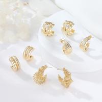 China Hot Sale High End Womens Nickle Free Gold Coated Hoop Earrings Gold Plated Jewelry for sale