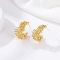 China Hot Sale High End Womens Nickle Free Gold Coated Hoop Earrings Gold Plated Jewelry for sale