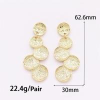 China Fashion Party Round Shape Stud Earring Factory Wholesale Custom Brass 14k Gold Plated Multi Layered Women's Jewelry Earrings for sale