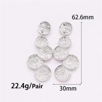 China Fashion Party Round Shape Stud Earring Factory Wholesale Custom Brass 14k Gold Plated Multi Layered Women's Jewelry Earrings for sale