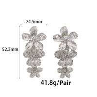China Fashion Party Flower Plant Stud Earring Factory Wholesale Custom Brass 14k Gold Plated  Women's Jewelry Earrings Accessories for sale