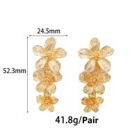 China Fashion Party Flower Plant Stud Earring Factory Wholesale Custom Brass 14k Gold Plated  Women's Jewelry Earrings Accessories for sale