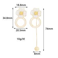 China Fashion Earrings Jewelry Trendy 2025 Newest Women 14K Gold Plated Camellia Enamel Flower Hoop Earrings for sale