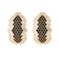 China Brass 14k Gold Plated Zircon Studs Butterfly Enamel Flower Earring for Women's Fashion Earrings Accessories for sale