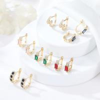 China 14K Gold Plated Fashion Jewelry Hoop Earing Cubic Zircon Earrings Jewelry Accessories for Women for sale