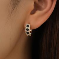 China 14K Gold Plated Fashion Jewelry Hoop Earing Cubic Zircon Earrings Jewelry Accessories for Women for sale