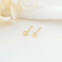 China Wholesale 14K Gold Plated Brass Fashion Small Stud Earring in Star Butterfly Heart and Moon Shapes Jewelry Earrings for sale