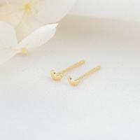 China Wholesale 14K Gold Plated Brass Fashion Small Stud Earring in Star Butterfly Heart and Moon Shapes Jewelry Earrings for sale