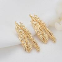 China Jiexing 14K Gold Plated Unique Design Irregular Lava Shape Earring Fashion Women's Jewelry Studs Earrings for sale