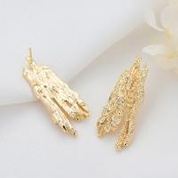 China Jiexing 14K Gold Plated Unique Design Irregular Lava Shape Earring Fashion Women's Jewelry Studs Earrings for sale