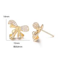 China Wholesale 14K Gold Plated Can Match Pearls Butterfly Shape  Stud Earrings for sale