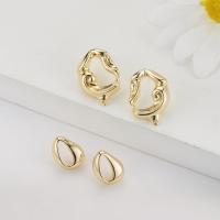 China Factory Wholesale 14K Gold Plated Irregular Shape Stud Earring for sale