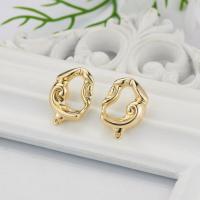 China Factory Wholesale 14K Gold Plated Irregular Shape Stud Earring for sale
