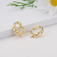 China Factory Wholesale 14K Gold Plated Irregular Shape Stud Earring for sale